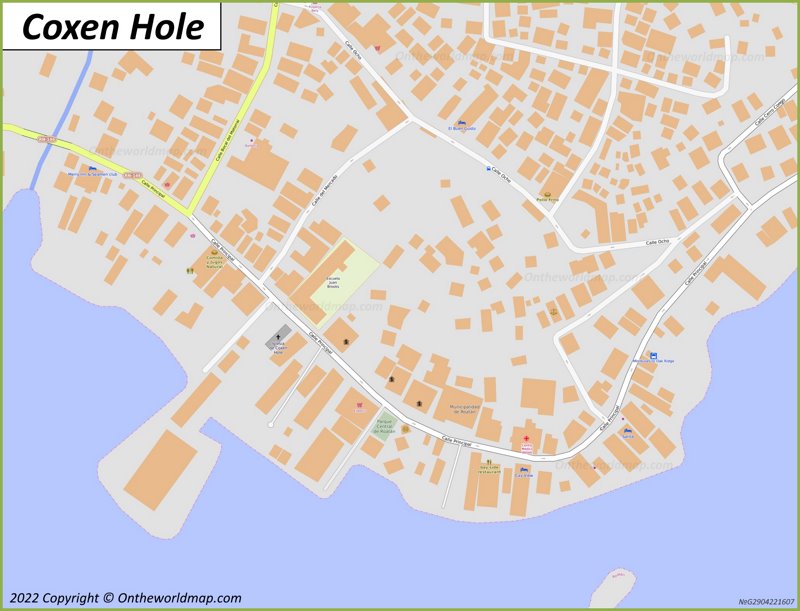 Mapa de Roatán | Islas de la Bahía, Honduras | Mapas Detallados de Roatán