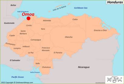 Mapa de Omoa | Honduras | Mapas Detallados de Omoa