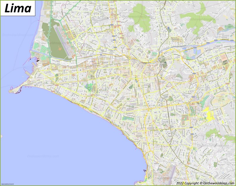 Mapa de Lima | Perú | Mapas Detallados de Lima (Ciudad de los Reyes)