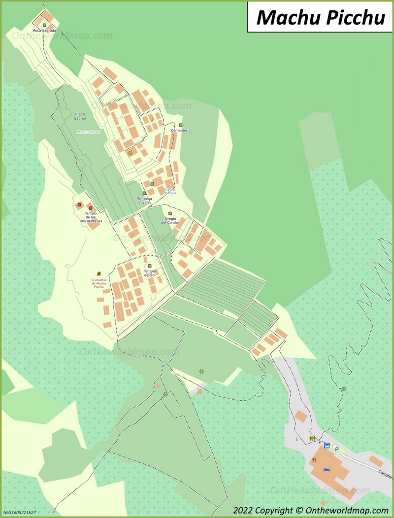 Mapa de Machu Picchu | Perú | Mapas Detallados de Machu Picchu