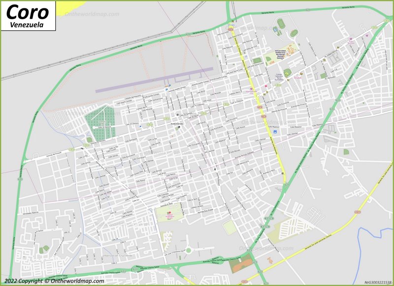 Mapa de Coro | Venezuela | Mapas Detallados de Coro (Santa Ana de Coro)